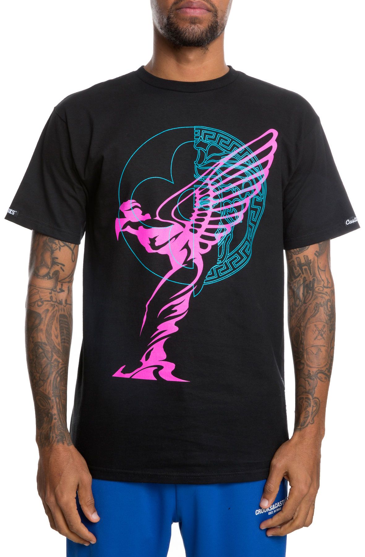 CROOKS & CASTLES The Royal Highness Tee in I1870706-BLK - Shiekh