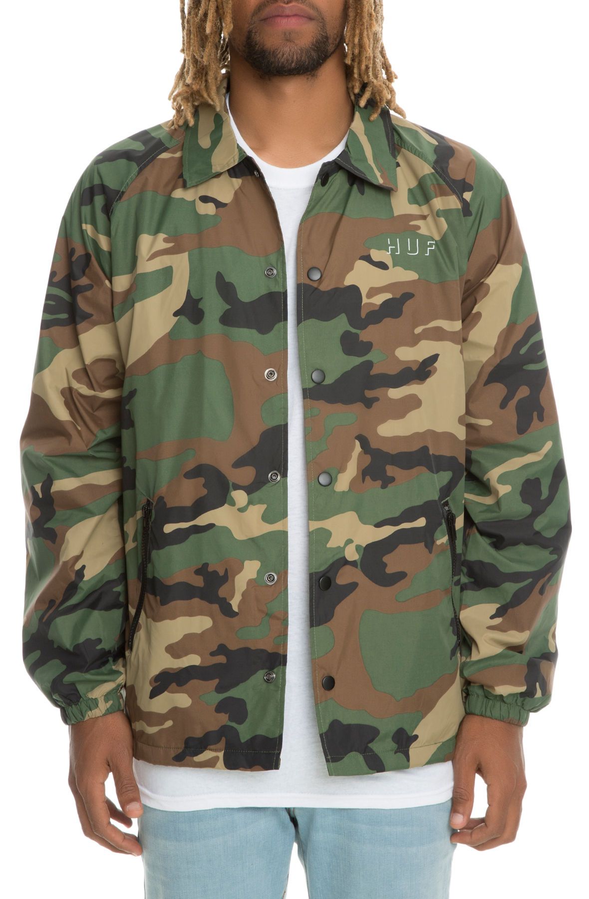 HUF The Shadow Coaches Jacket in Woodland JK00003_WOODL - Shiekh