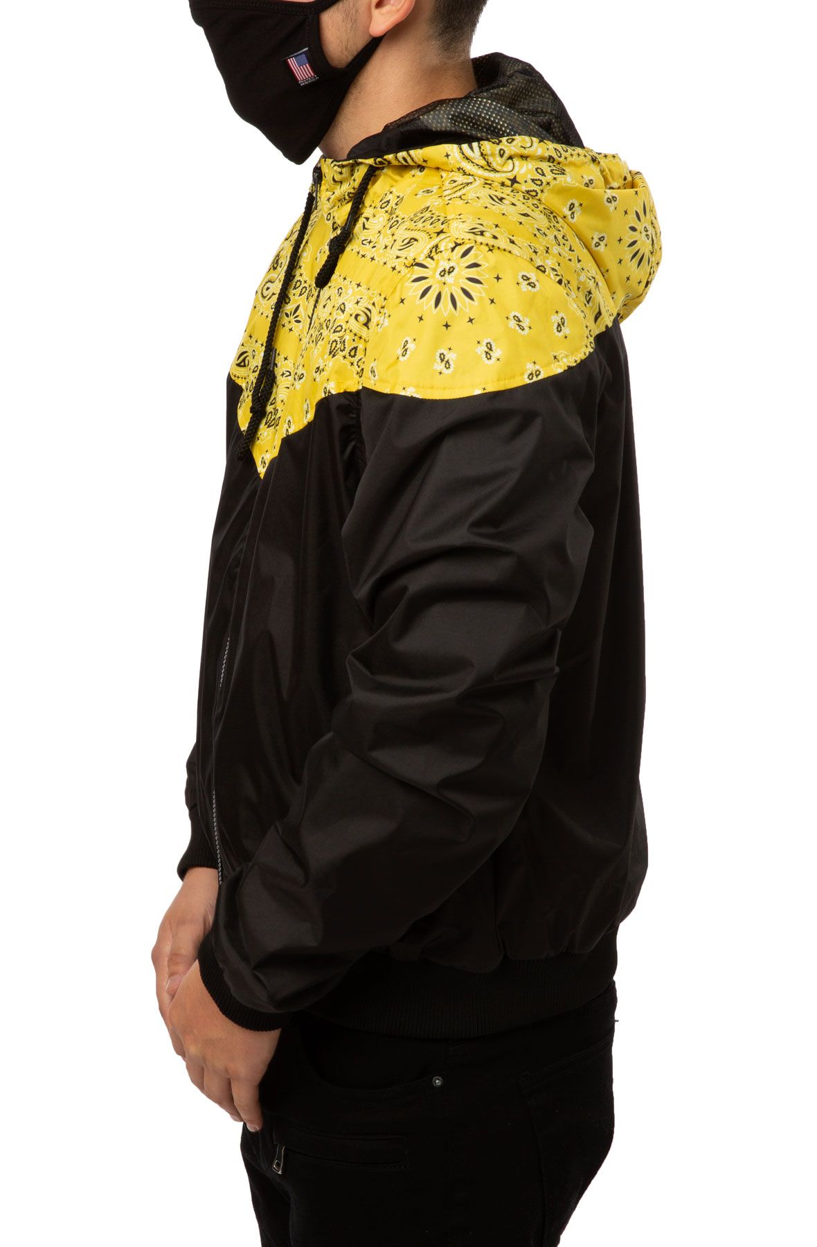 FBRK Paisley Windbreaker XL01001-BLK - Shiekh