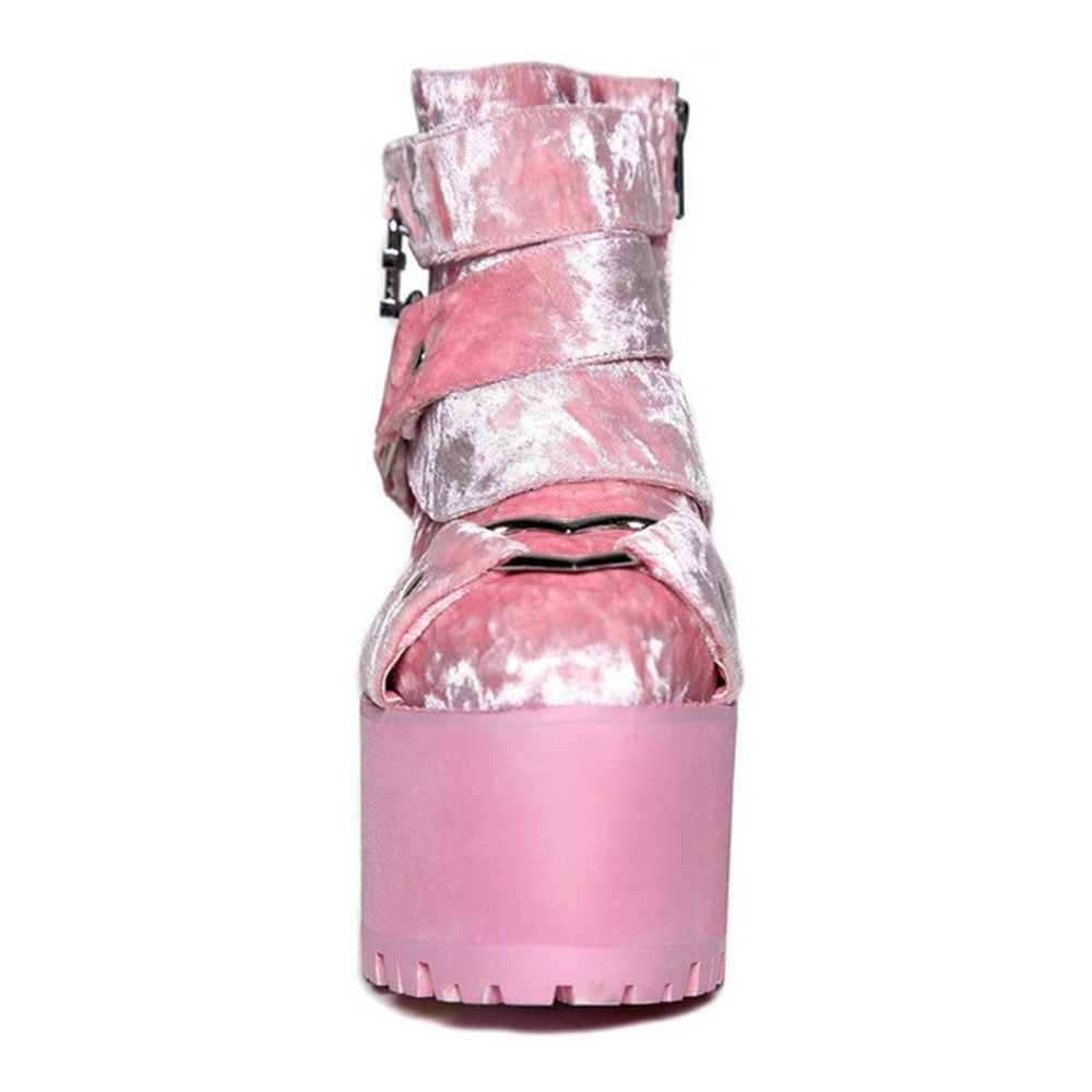 YRU Y.R.U. for Women: Cherish Platform Heel Boots CHERISH PINK - Shiekh