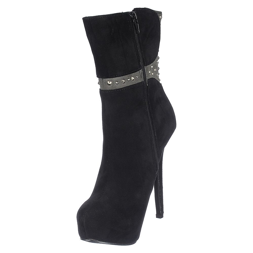 SHOE REPUBLIC Women's High Heel Ankle Boot Houston HOUSTON/BLACK - Shiekh