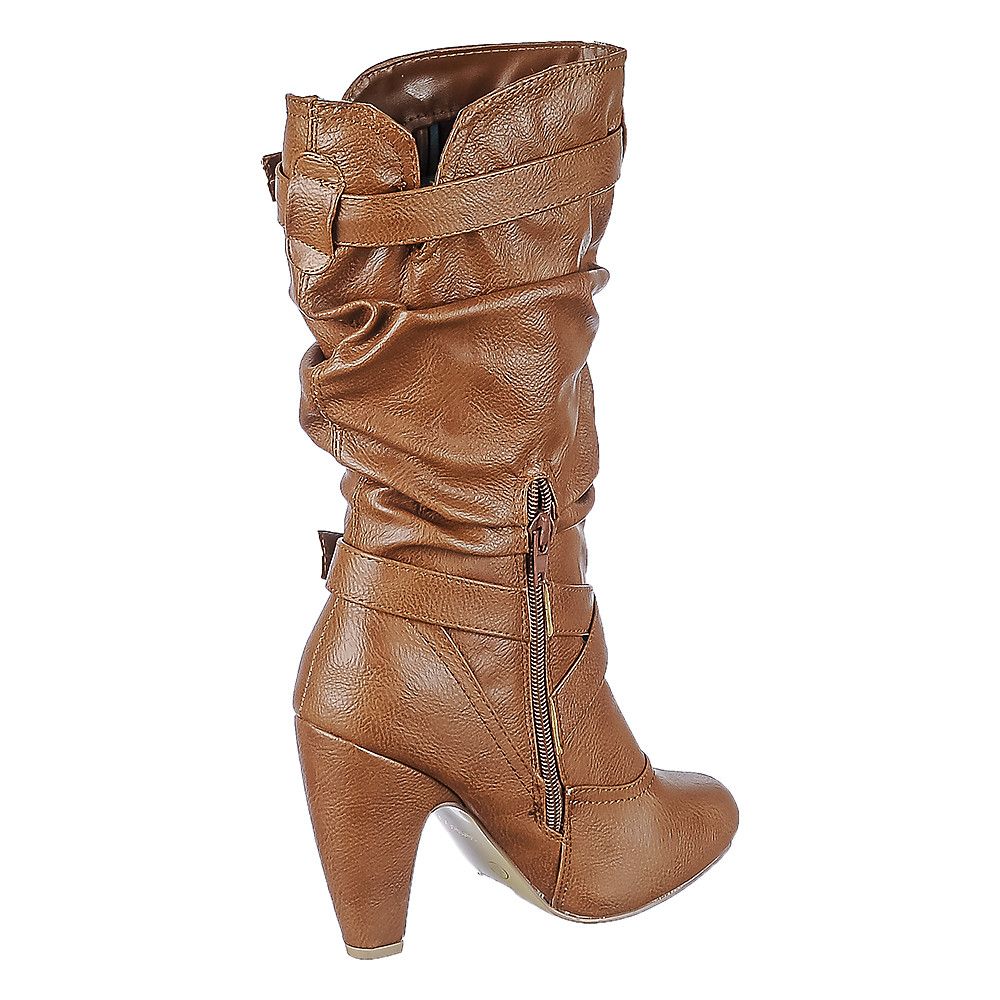 BAMBOO Low Heel Boot Mozza-06 JPM MOZZA-06/CHNPPU - Shiekh