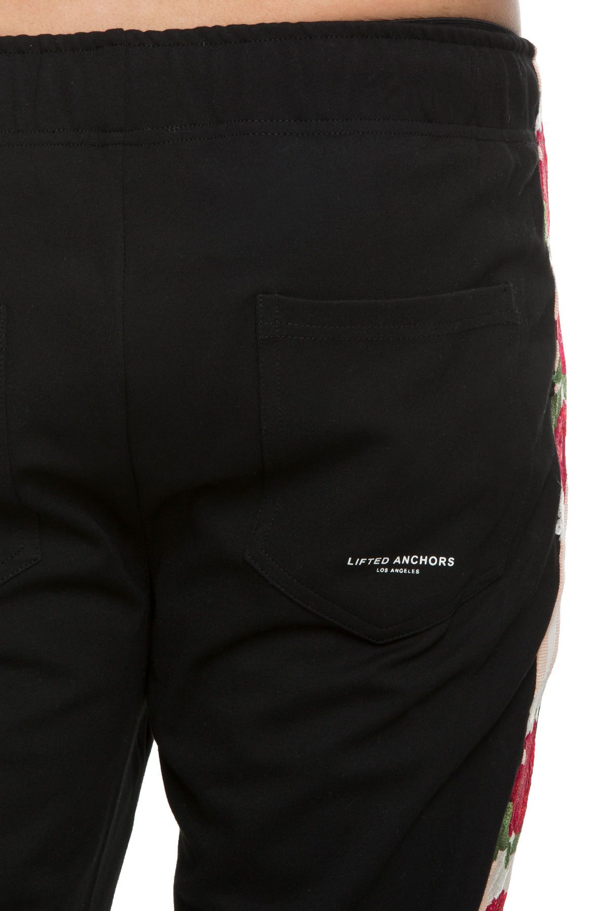 LIFTED ANCHORS The Bowie Floral Rose Track Pants in LACH1-11BLK - Shiekh