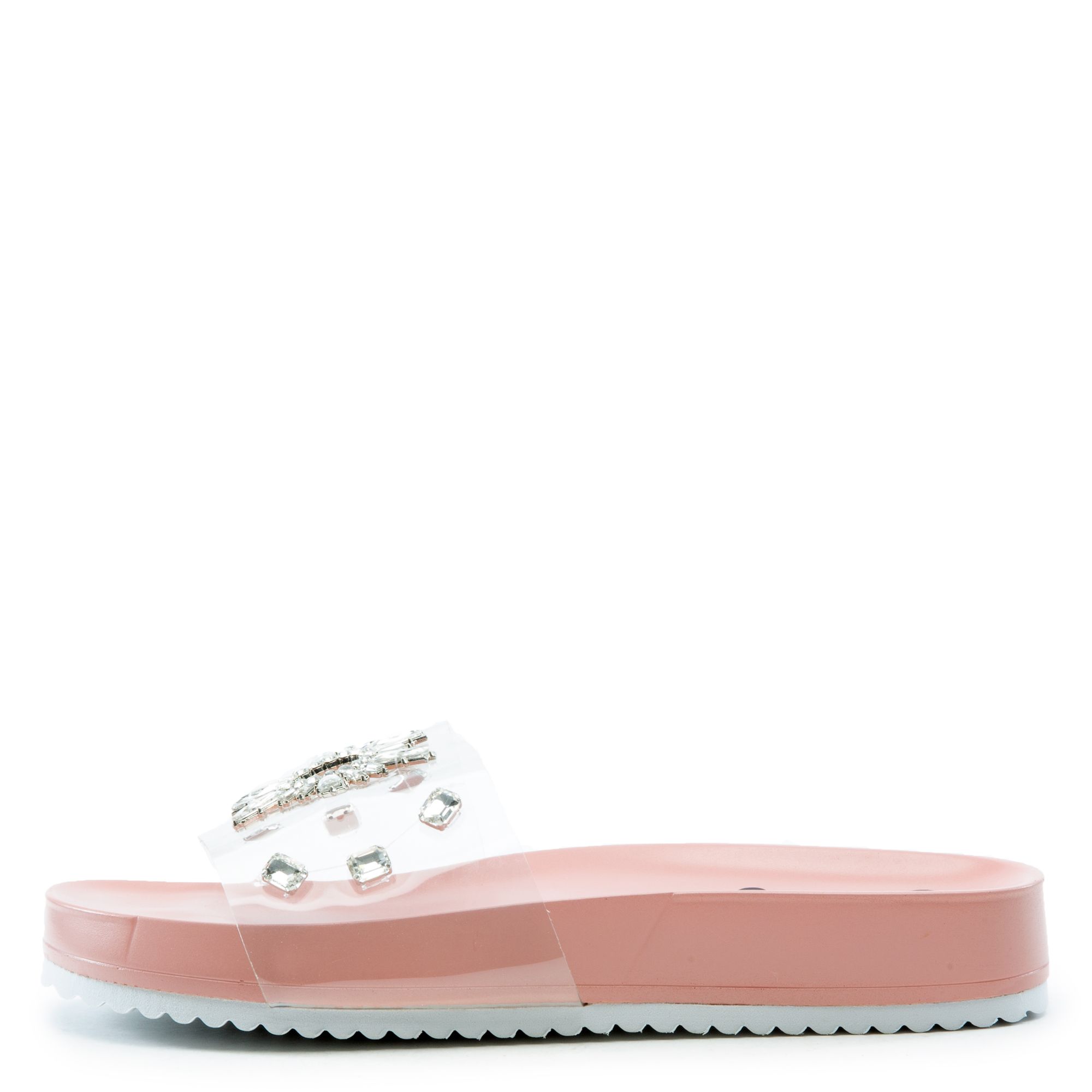 MACHI FOOTWEAR INC Brea Rhinestone Slides BREA-PNK - Shiekh