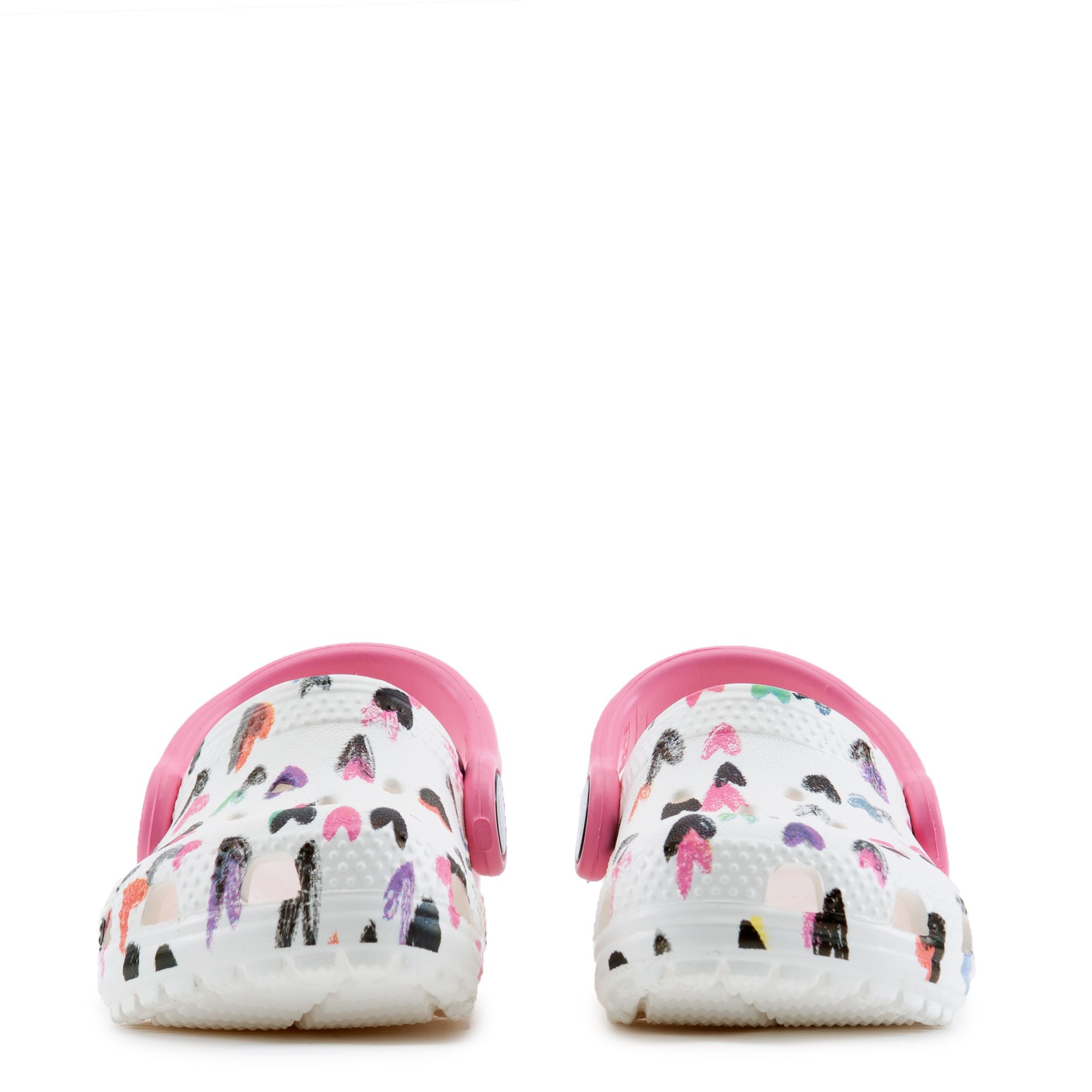 CROCS Kids Classic Heart Print Clog 207000-100 - Shiekh