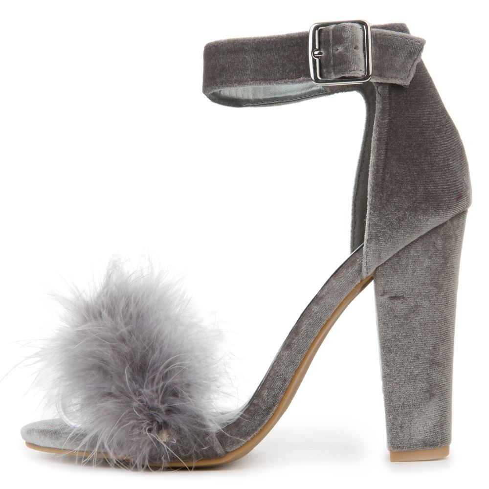 SHOE REPUBLIC Women's Kabam Dress Gray High Heel KABAM GREY - Shiekh