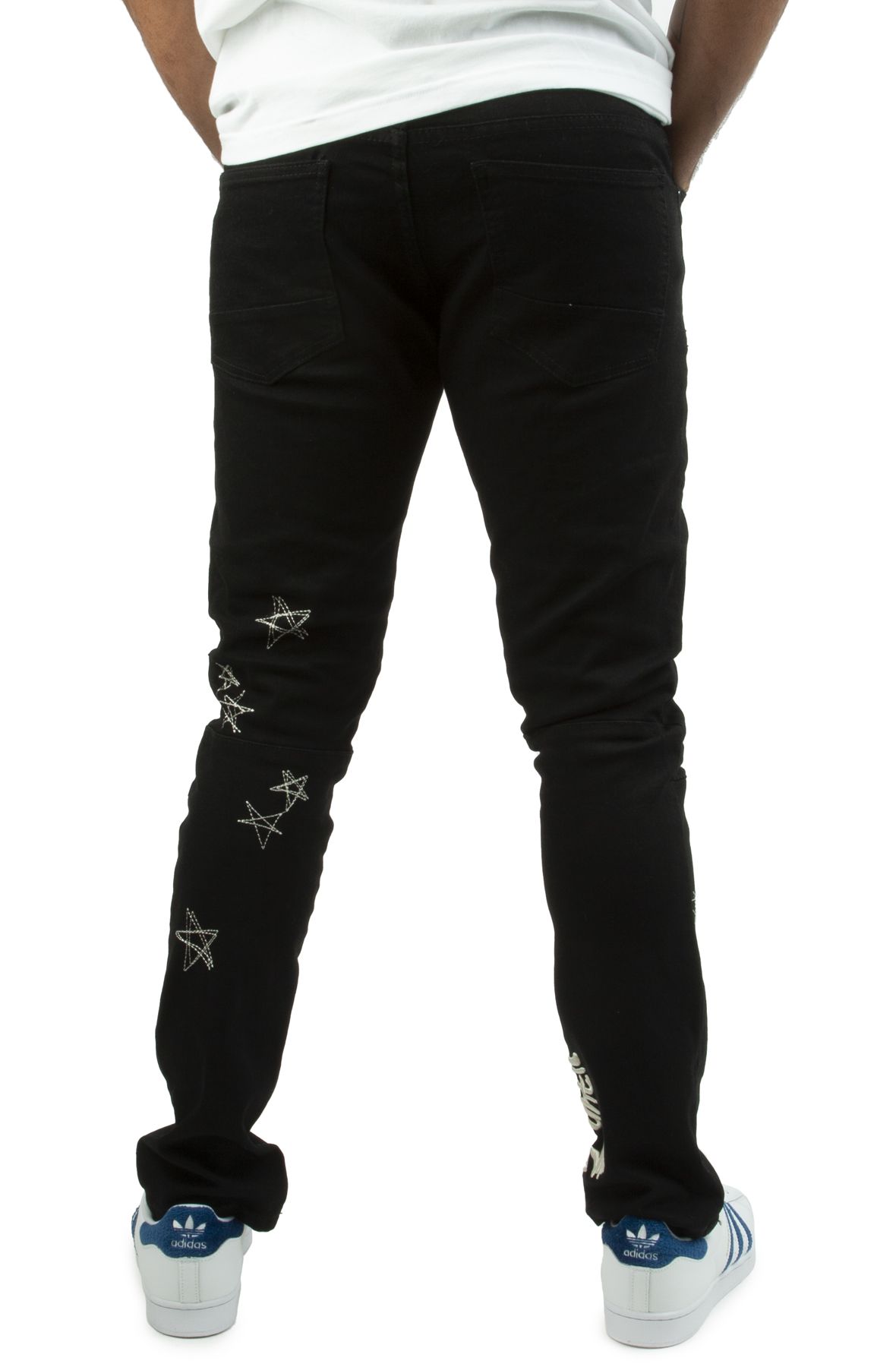 SMOKE RISE Scratch Jeans JP-22522BLK - Shiekh
