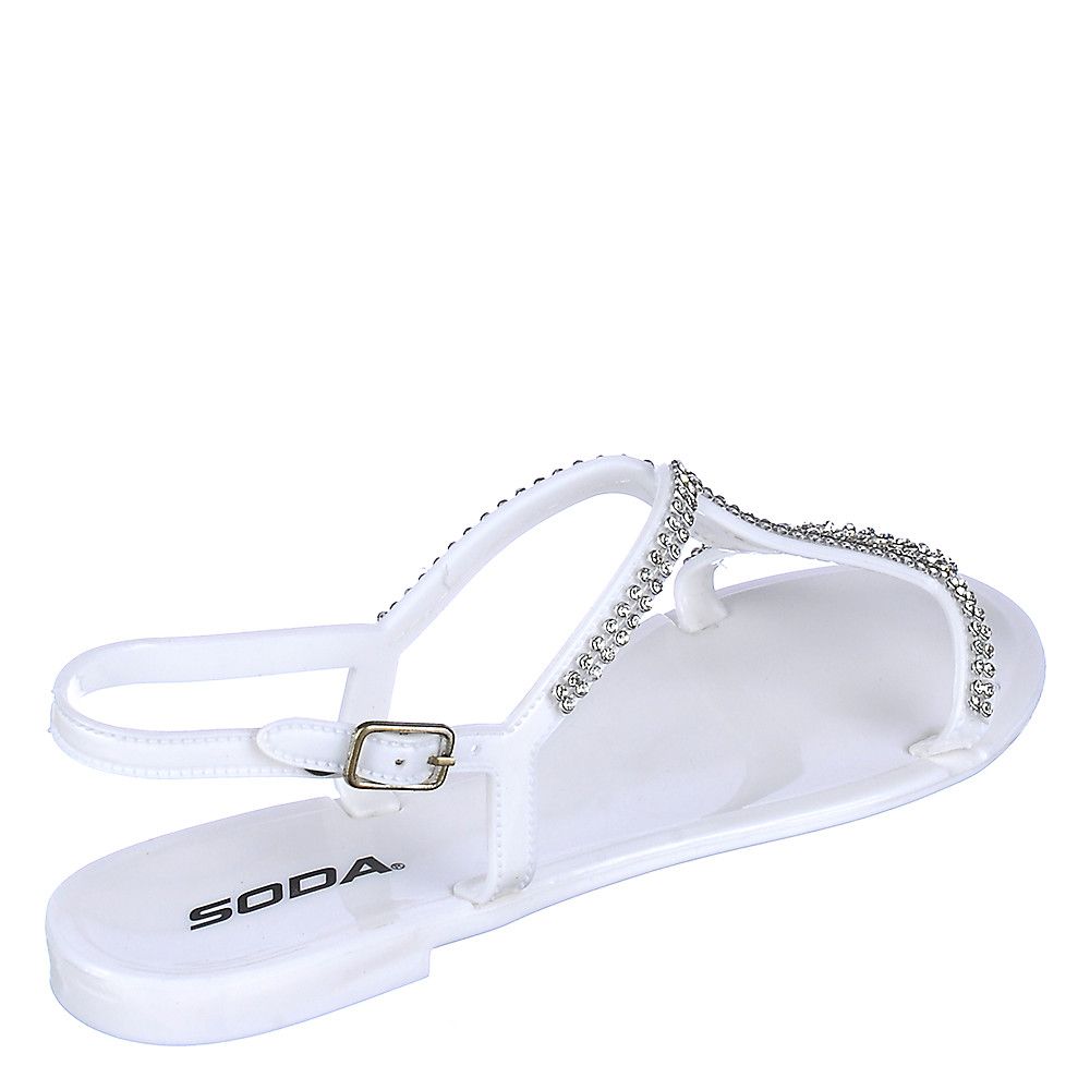 FORTUNE DYNAMICS PVC FLAT SANDAL FD FIZZ/WHITE - Shiekh