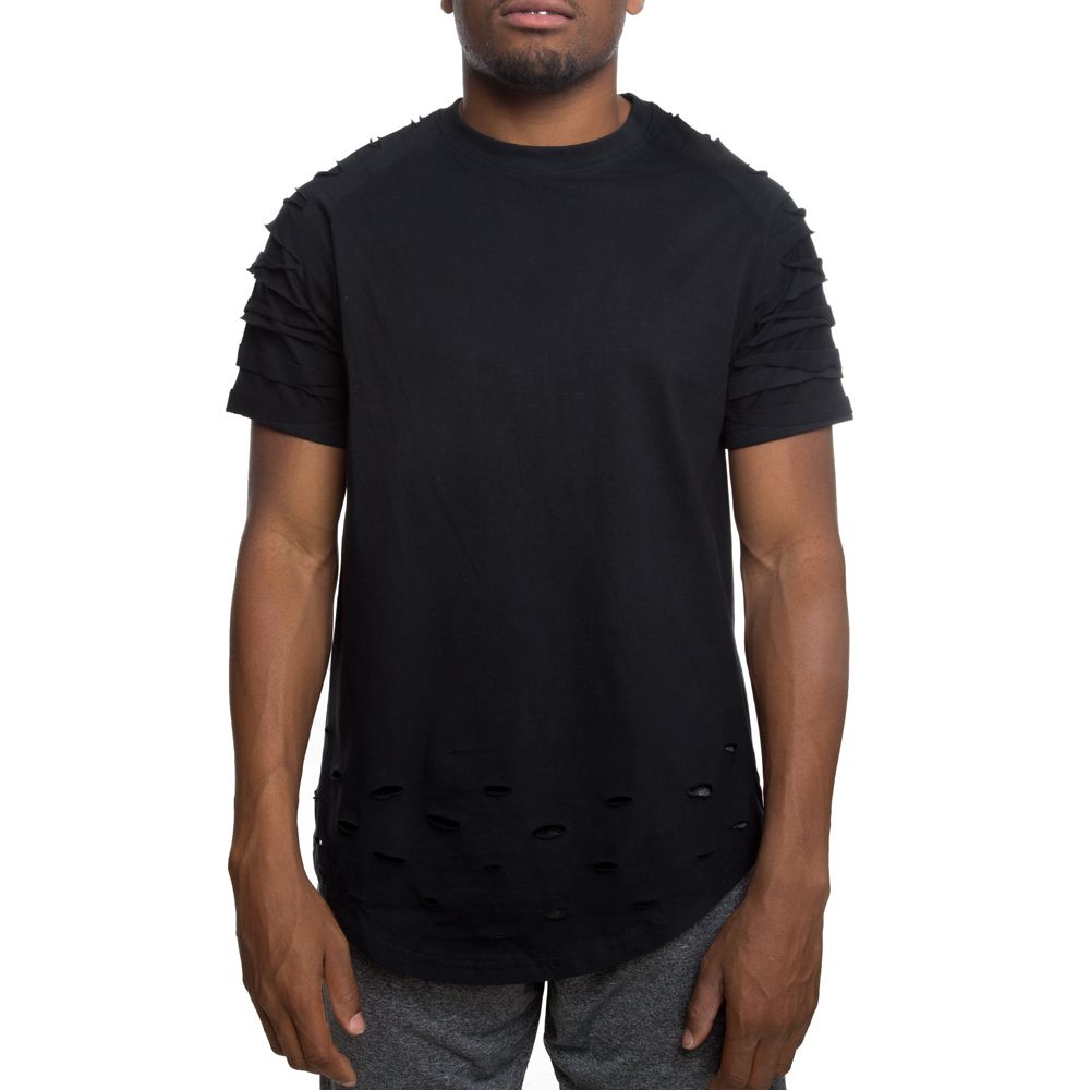 REBEL MINDS RIPPED AND TORN TEE 62 162 BK - Shiekh