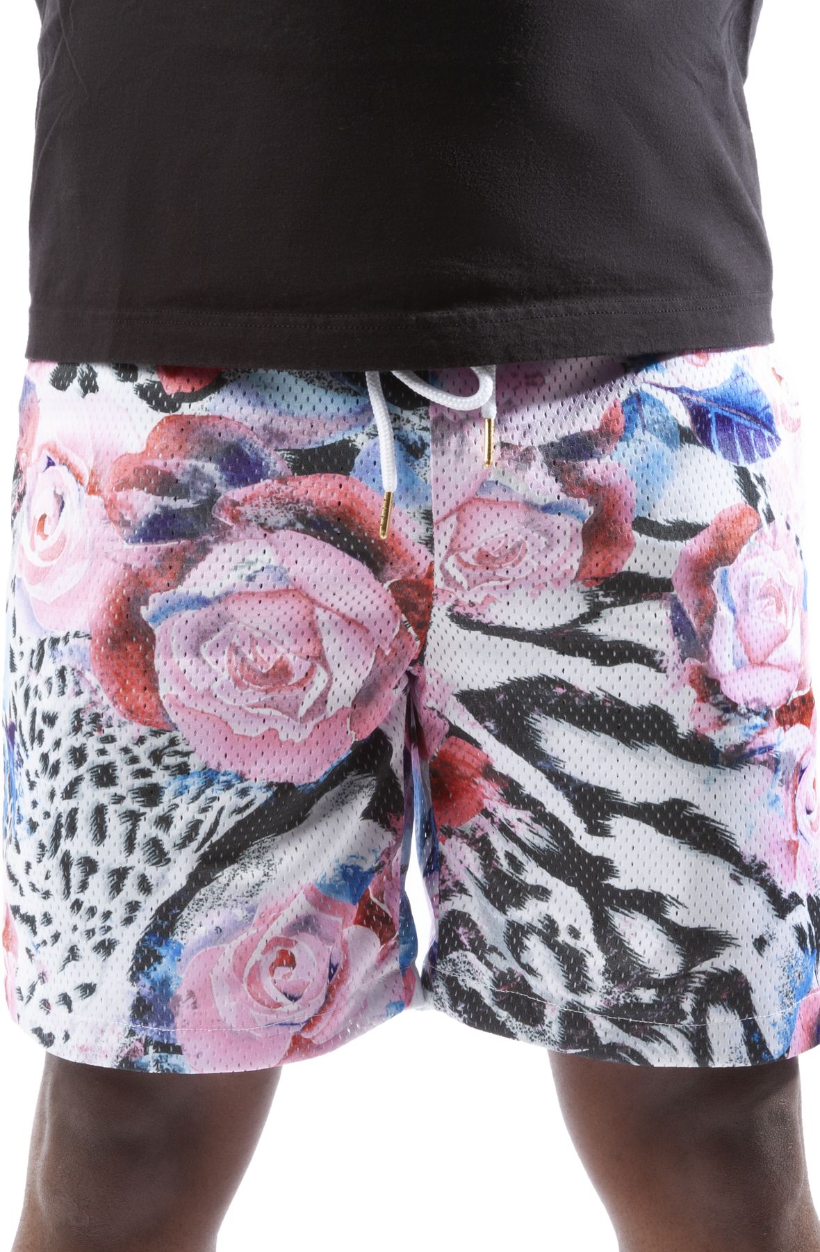 ORIGINAL FABLES Wild Rose Mesh Shorts S323-PR - Shiekh