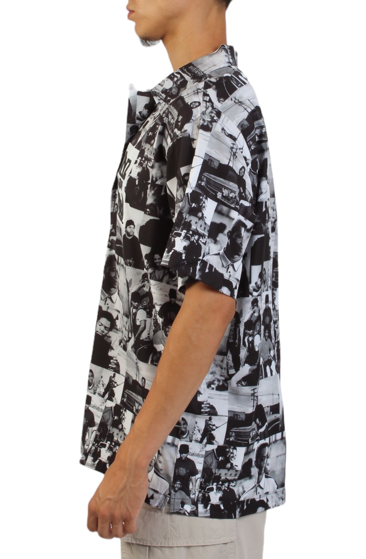MAXIMA Boyz N The Hood Collage Button-Down Shirt 1D10005-BW - Shiekh