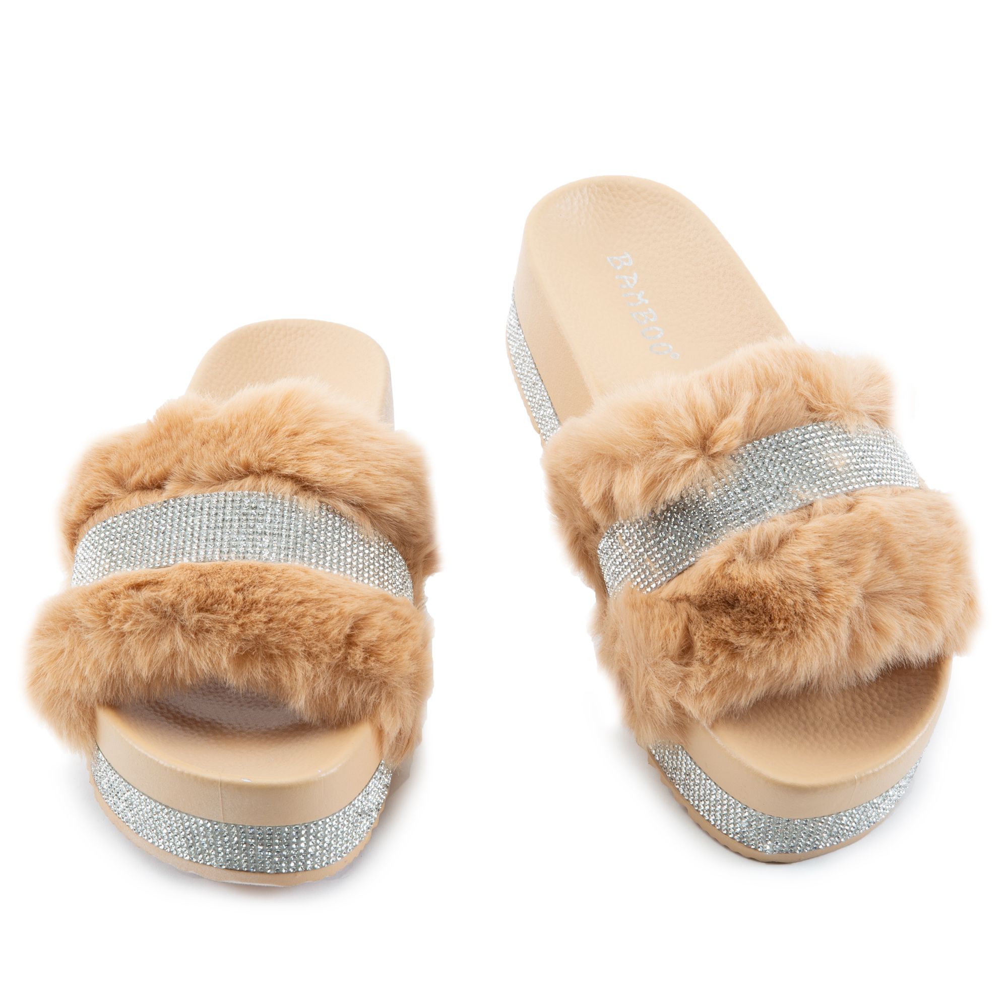 J P ORIGINAL Nighttime-02 Fur Band Sandals JPM NIGHTTIME-02-CAMFUR - Shiekh