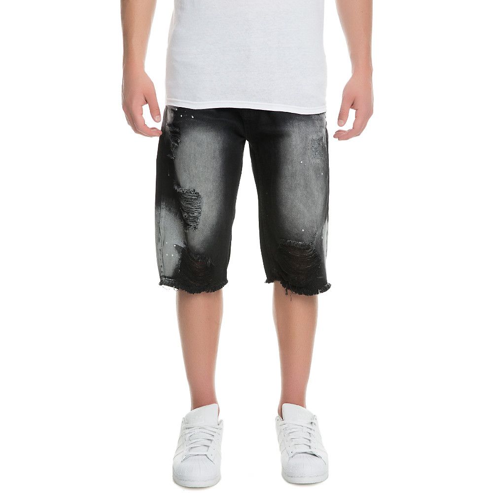 FBRK Men's Twill Rip Shorts JS 7110 BK - Shiekh