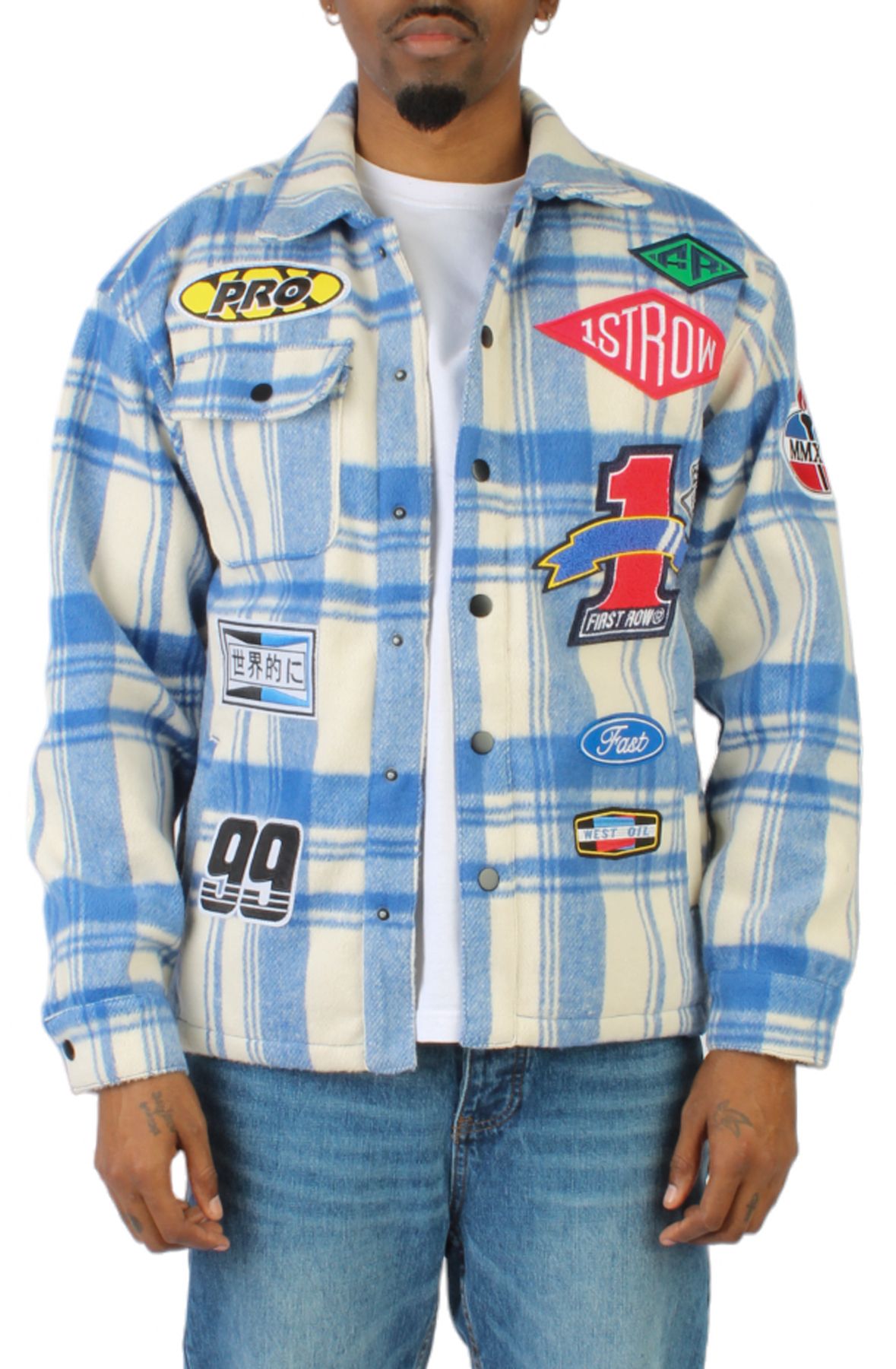FIRST ROW Plaid Jacket FRJ2055 - Shiekh