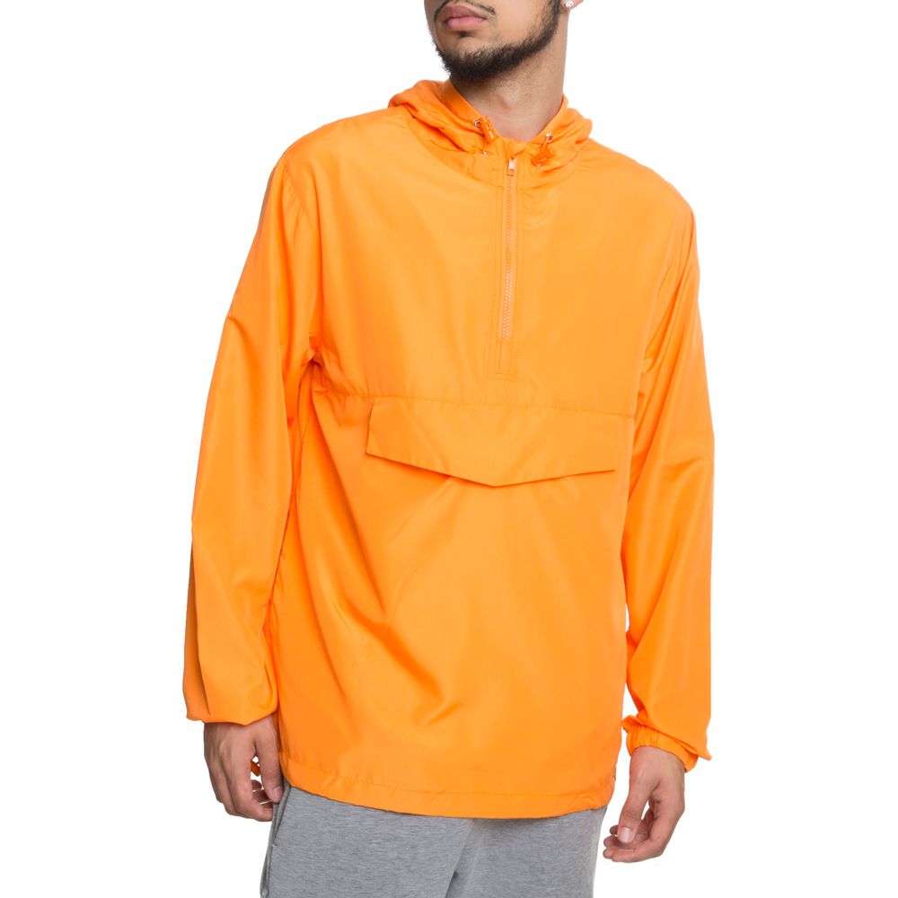 VIRGIN 1/2 ZIP NYLON JACKET NORANGE - Shiekh