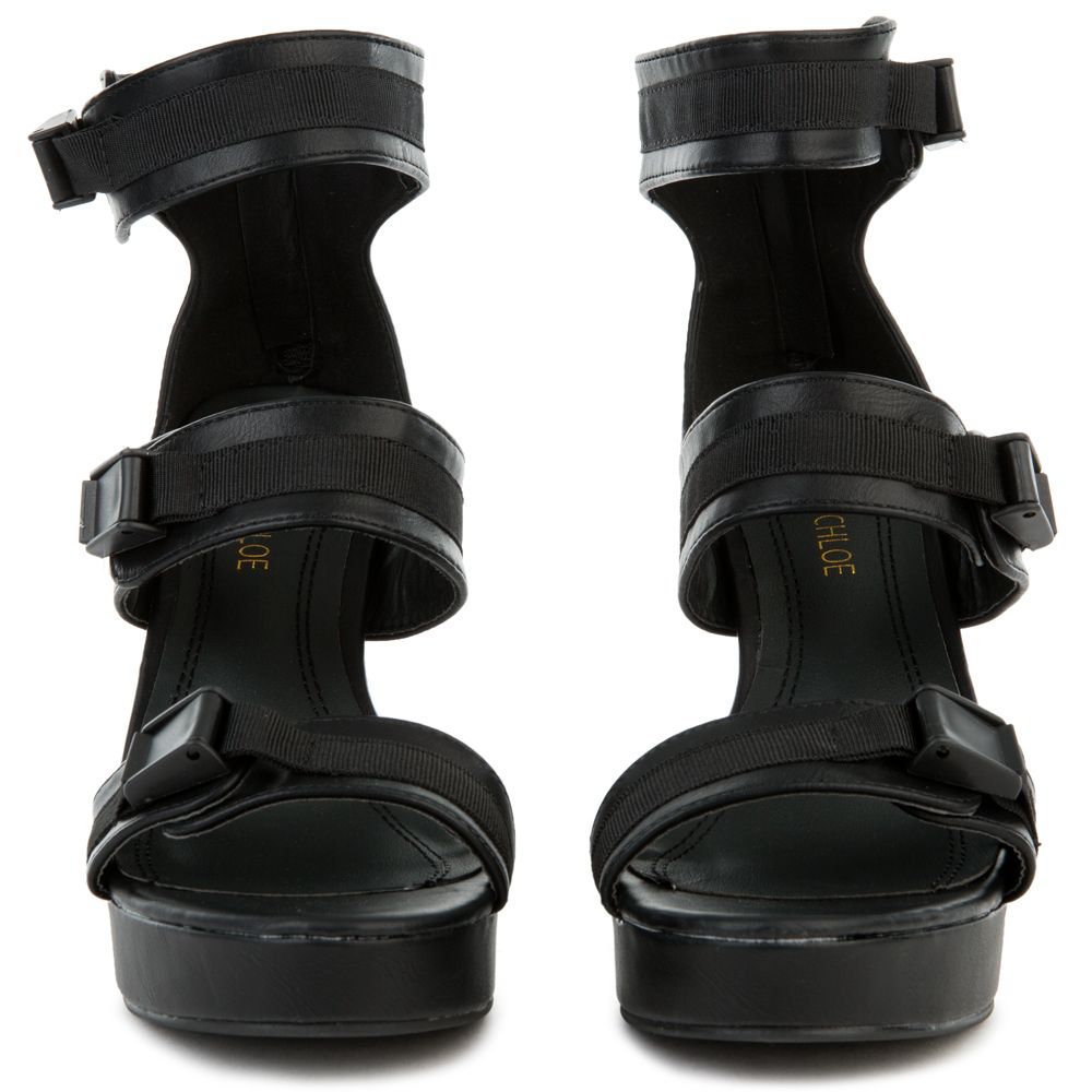 CHASE & CHLOE Women's Adjustable 3 Straps QUINN-1 BLKPU - Shiekh