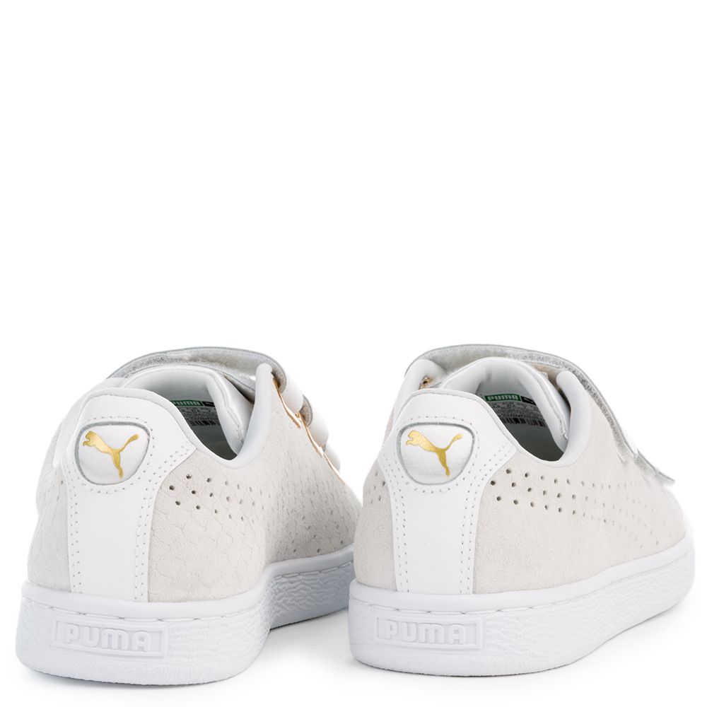 PUMA Women's Basket Strap Exoticskin White Sneaker 36270702 - Shiekh