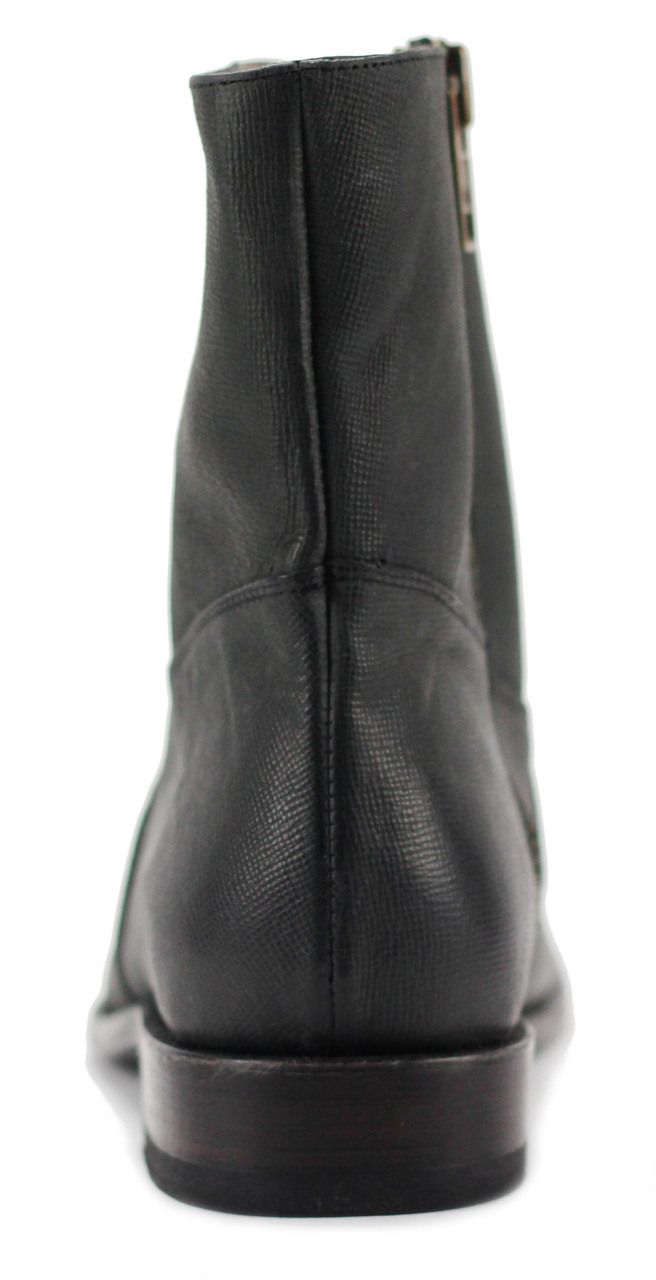 JD FISK for Men: Dale Black Leather Boots DALE BLACK - Shiekh