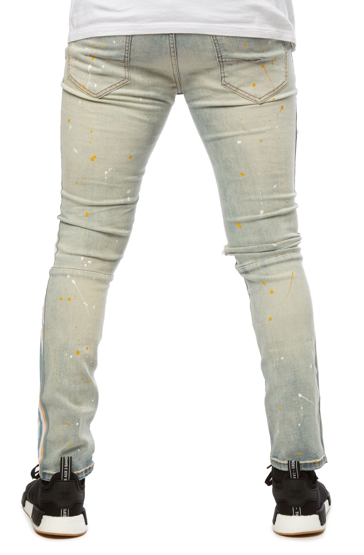 KDNK Noriega Striped Side Panel Jeans KND4364-BLUE - Shiekh