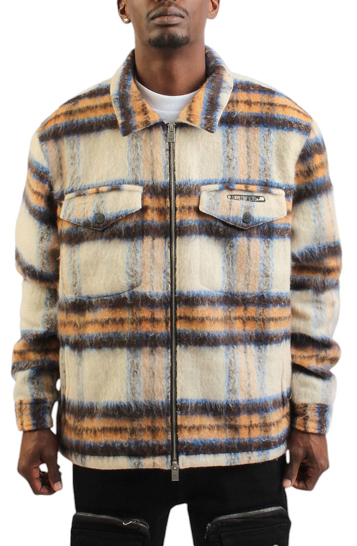 DIET STARTS MONDAY Mohair Zip Flannel DSM-HOL24-020 - Shiekh