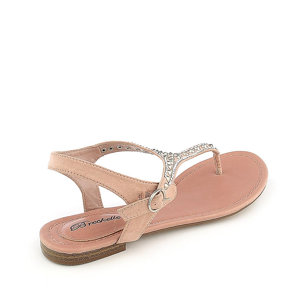 BRECKELLE'S Women's Sunny-03 Thong Sandal SUNNY-03/BLUSH - Shiekh
