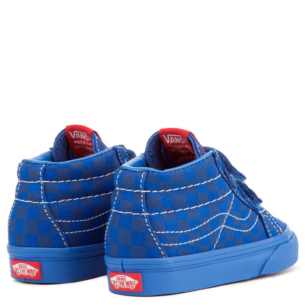 VANS TODDLER VANS SK8-MID REISSUE V MONO CHECKERBOARD VN0A348JQ83 - Shiekh