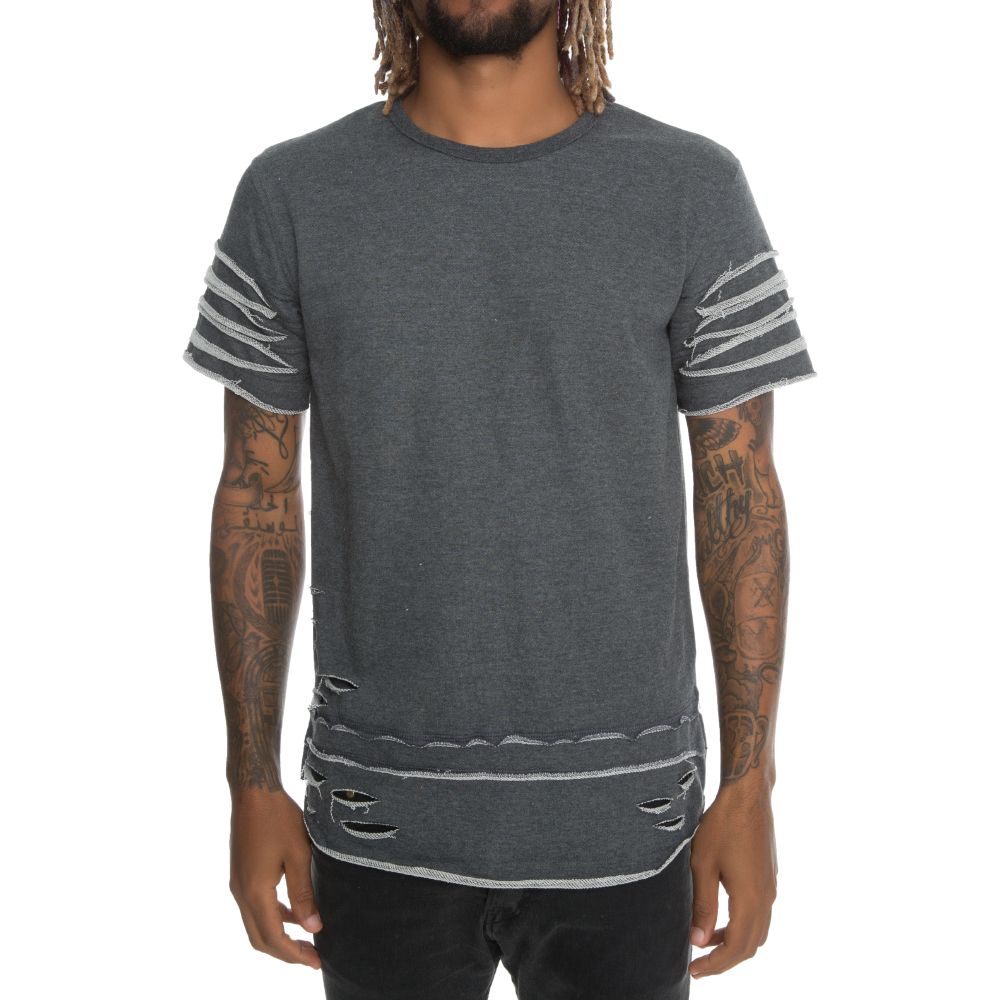 FBRK Men's Ripped Tee JG 7153 DG - Shiekh