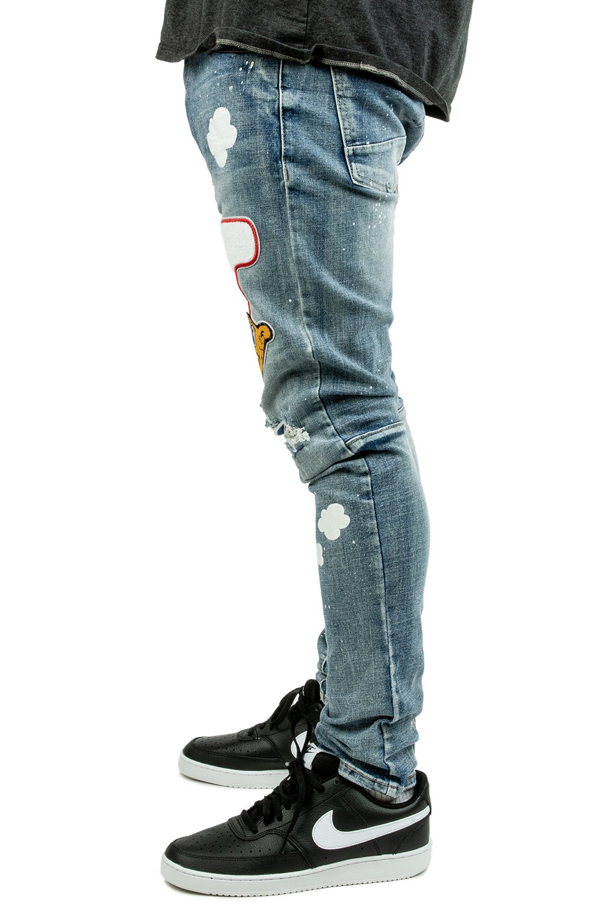 SMOKE RISE J Patch Jean JP-22511OBLUE - Shiekh