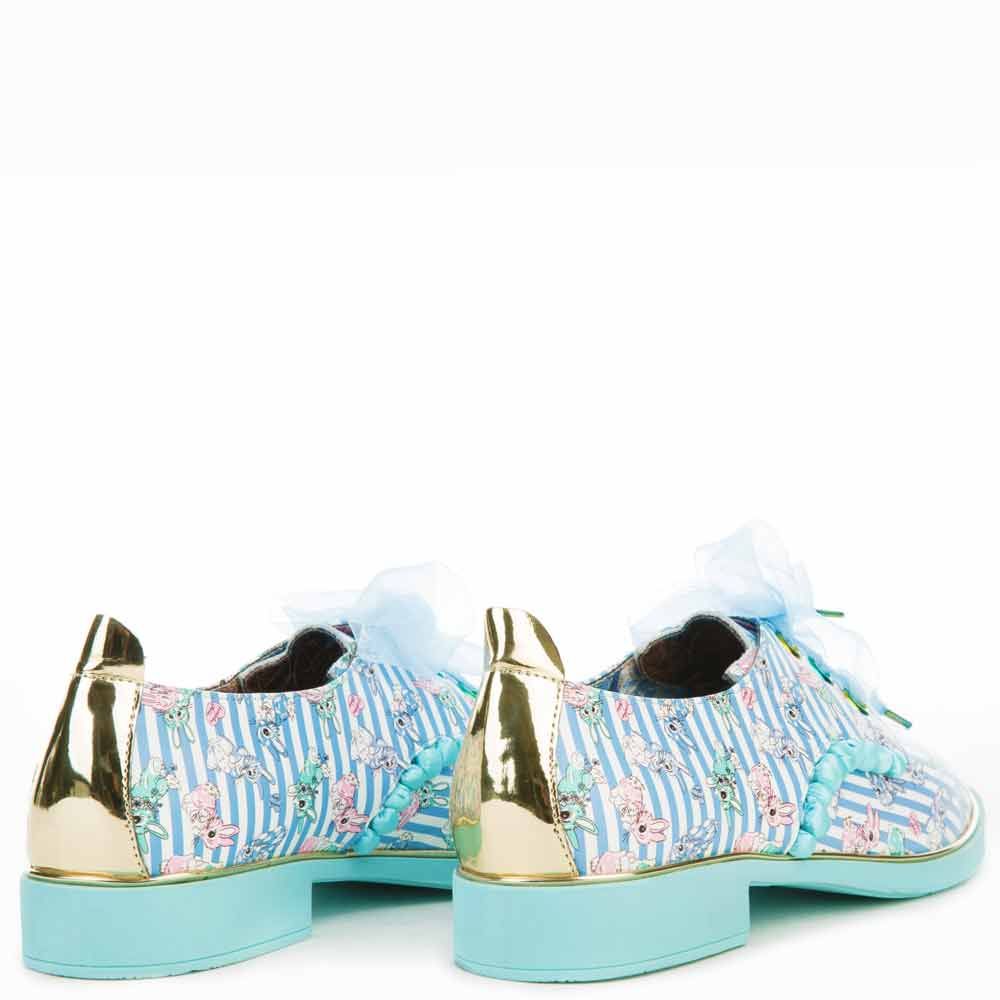 IRREGULAR CHOICE Women's Buck Brogues Blue and White Oxford 4376-01B ...