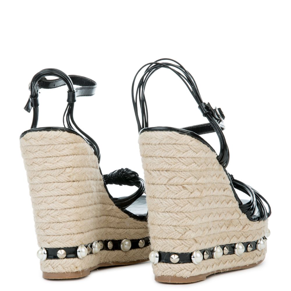 CAPE ROBBIN Mabel-1 Wedge MABEL-1/BLACK - Shiekh