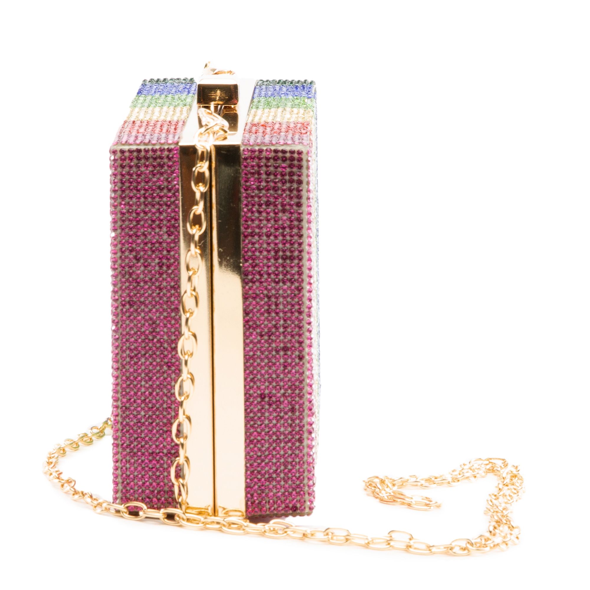 H&D ACCESSORIES, INC Rhinestone Rainbow Clutch HPC3866MT - Shiekh