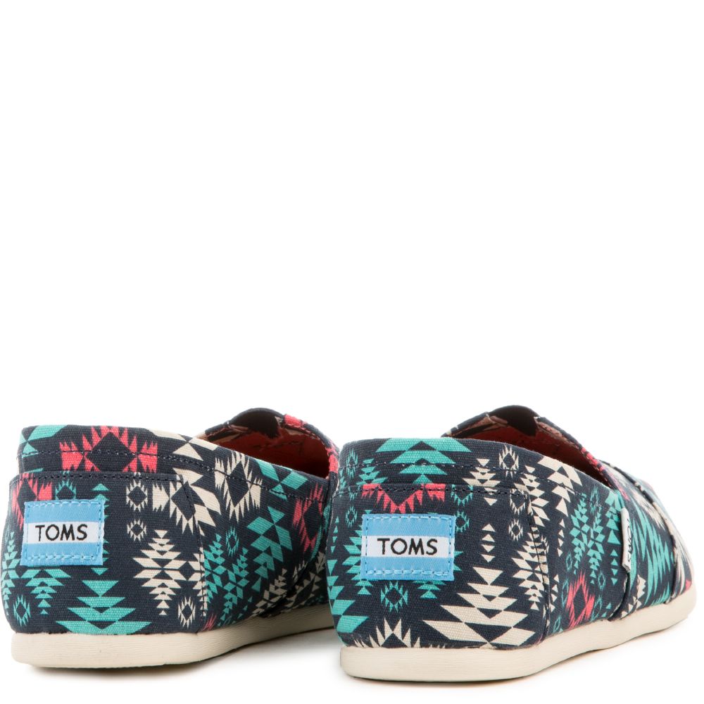 TOMS Toms Classics Multi Blanket Print Canvas Flats 10008981 - Shiekh