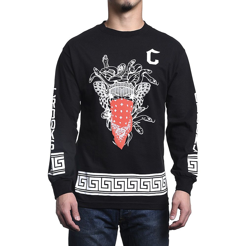CROOKS & CASTLES Men's Long Sleeve Shirt Crooks Standard C1580105/BLK ...