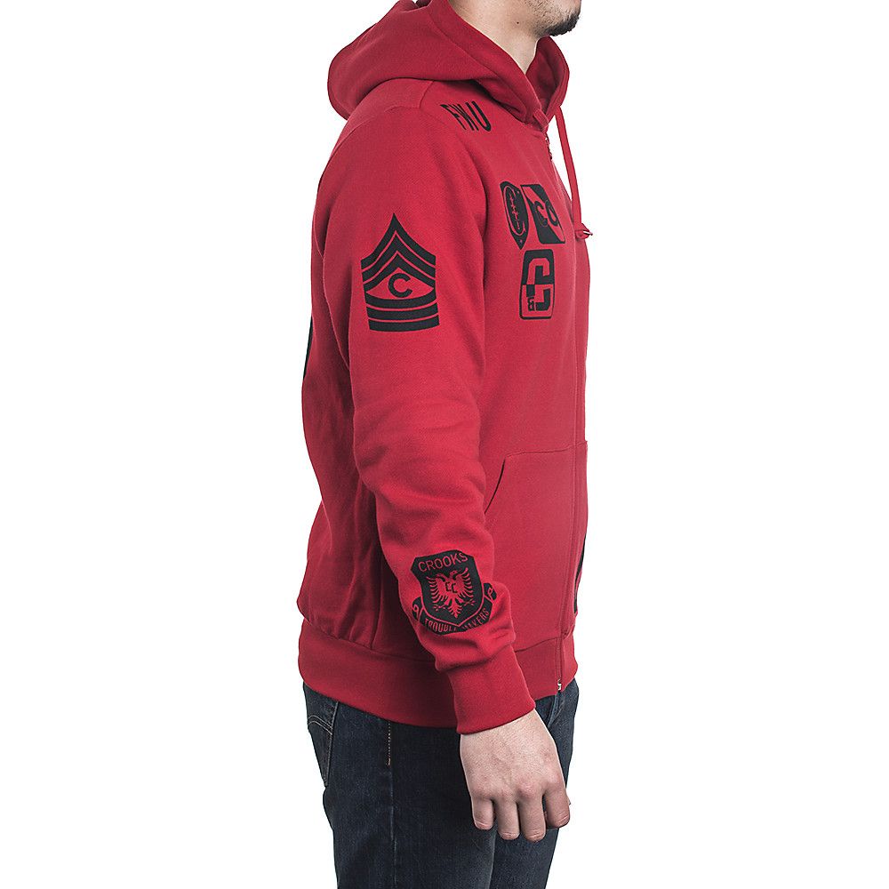 CROOKS & CASTLES Men's Zipped Hooded Sweater Crooks Patchwork I1580140 ...
