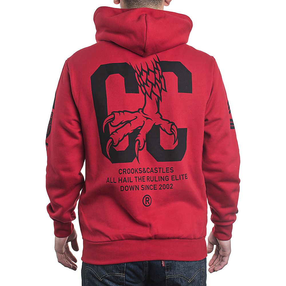 CROOKS & CASTLES Men's Zipped Hooded Sweater Crooks Patchwork I1580140 ...