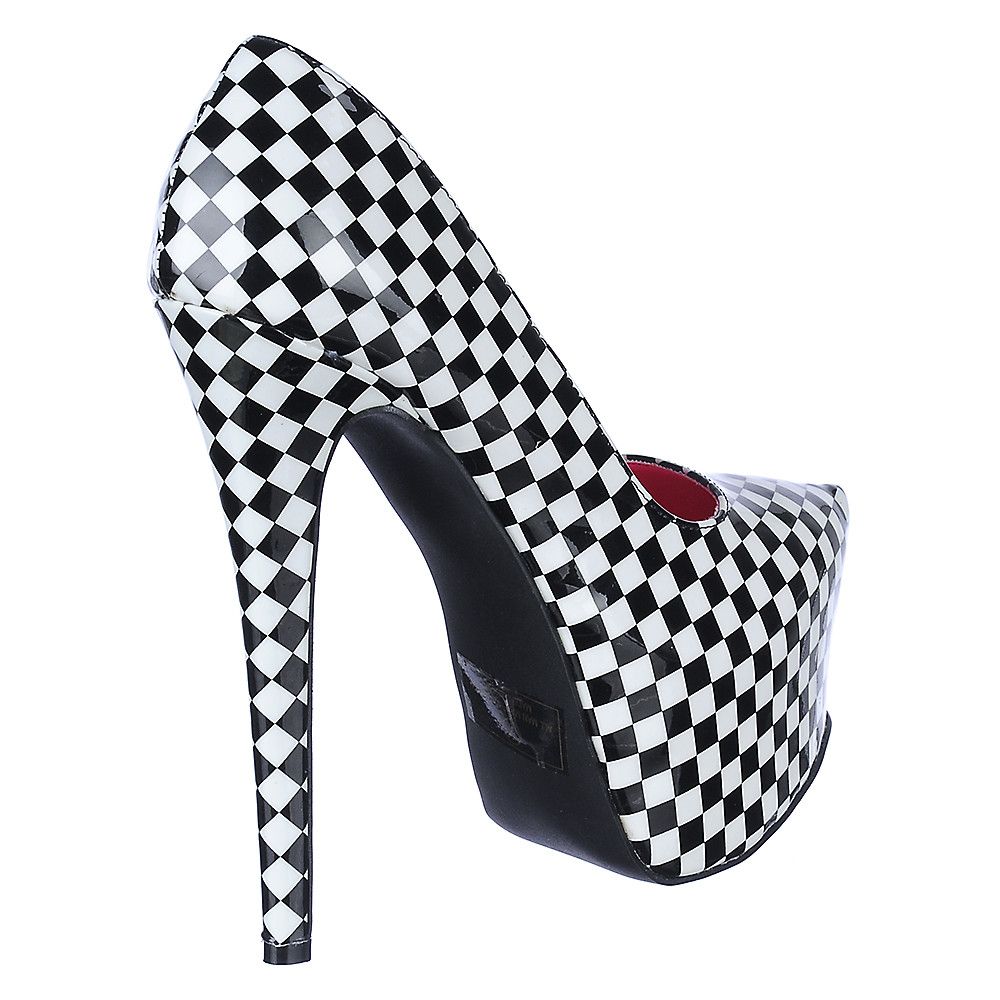 SHIEKH Stiletto Heel 018 119/BLK/CHEC - Shiekh