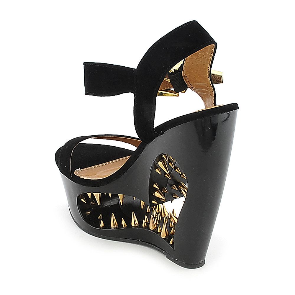 SHIEKH 096 Platform Wedge Heel 096/BLACK - Shiekh