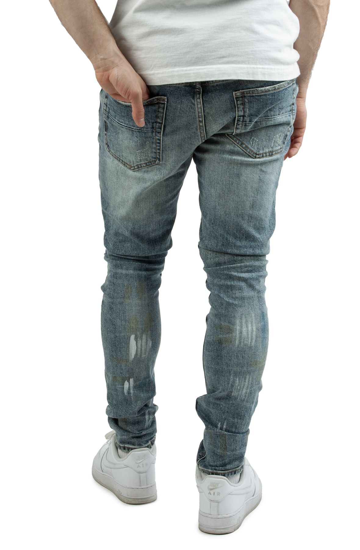 FOREIGN LOCALS Louie Suede Backing Jeans FL-24004 - Shiekh
