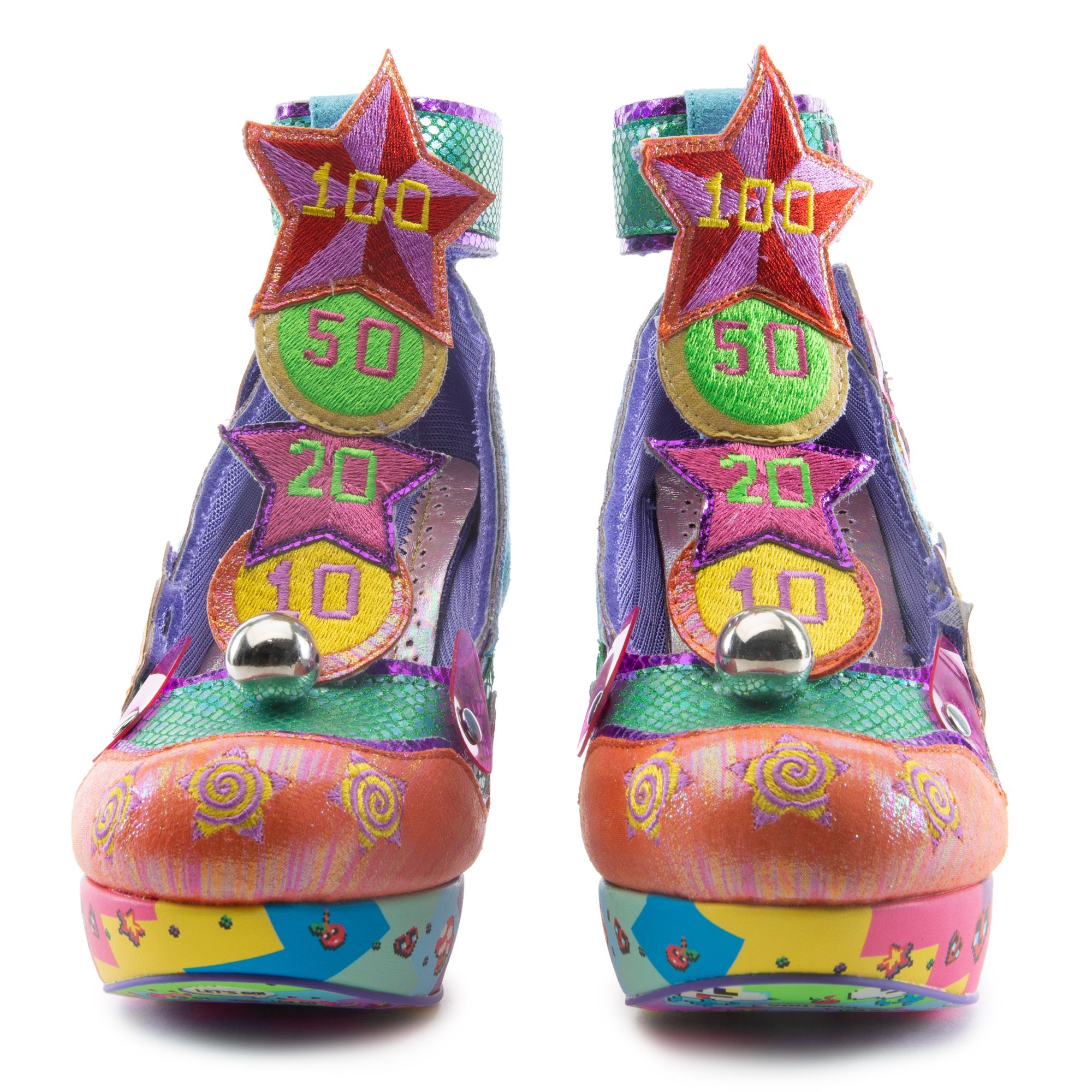 IRREGULAR CHOICE High Score Wedges 4529-01A-GRN - Shiekh