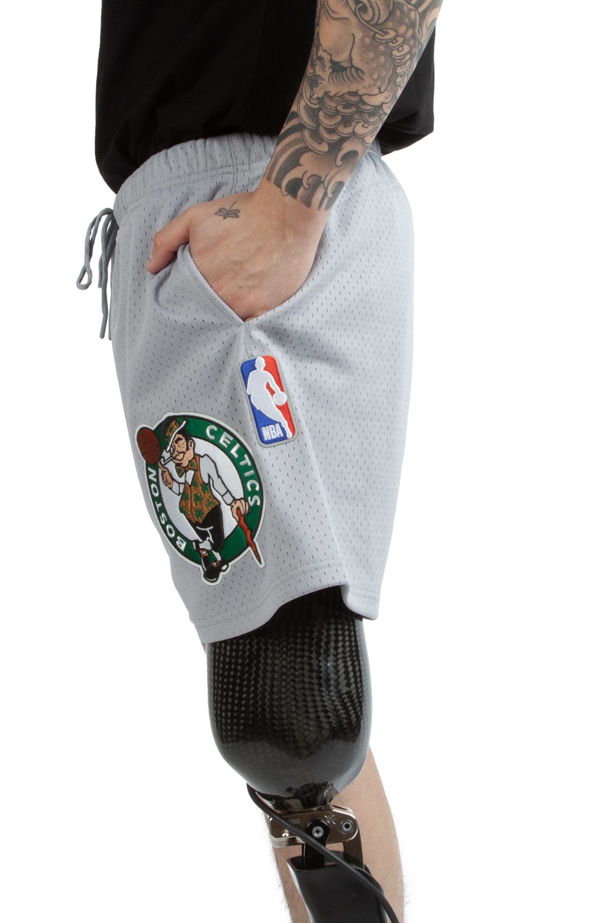 PRO STANDARD Boston Celtics Roses Mesh Logo Shorts BBC357122-GRY - Shiekh
