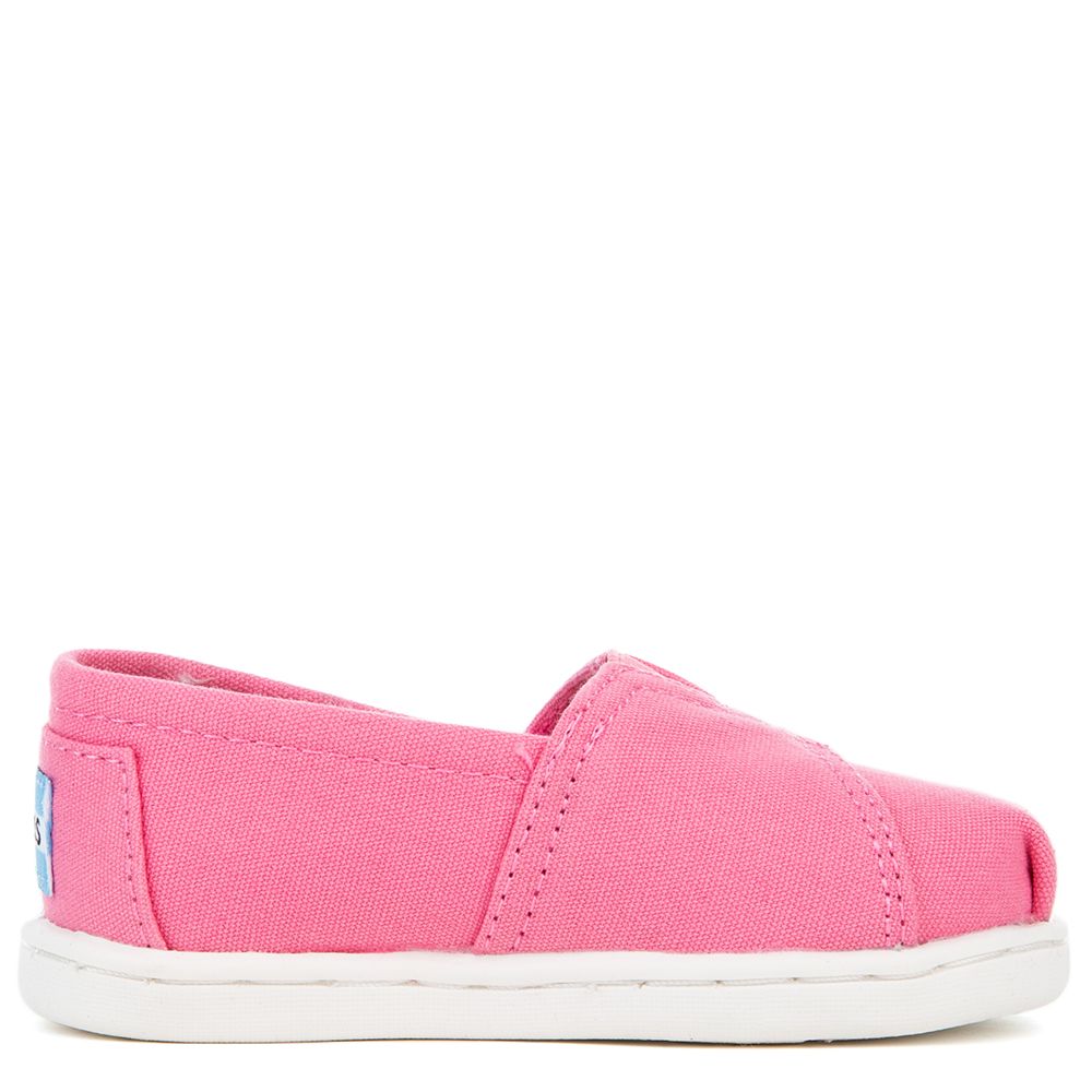 TOMS Tiny Toms Classic Bubblegum Pink Canvas Flat 10009918 - Shiekh