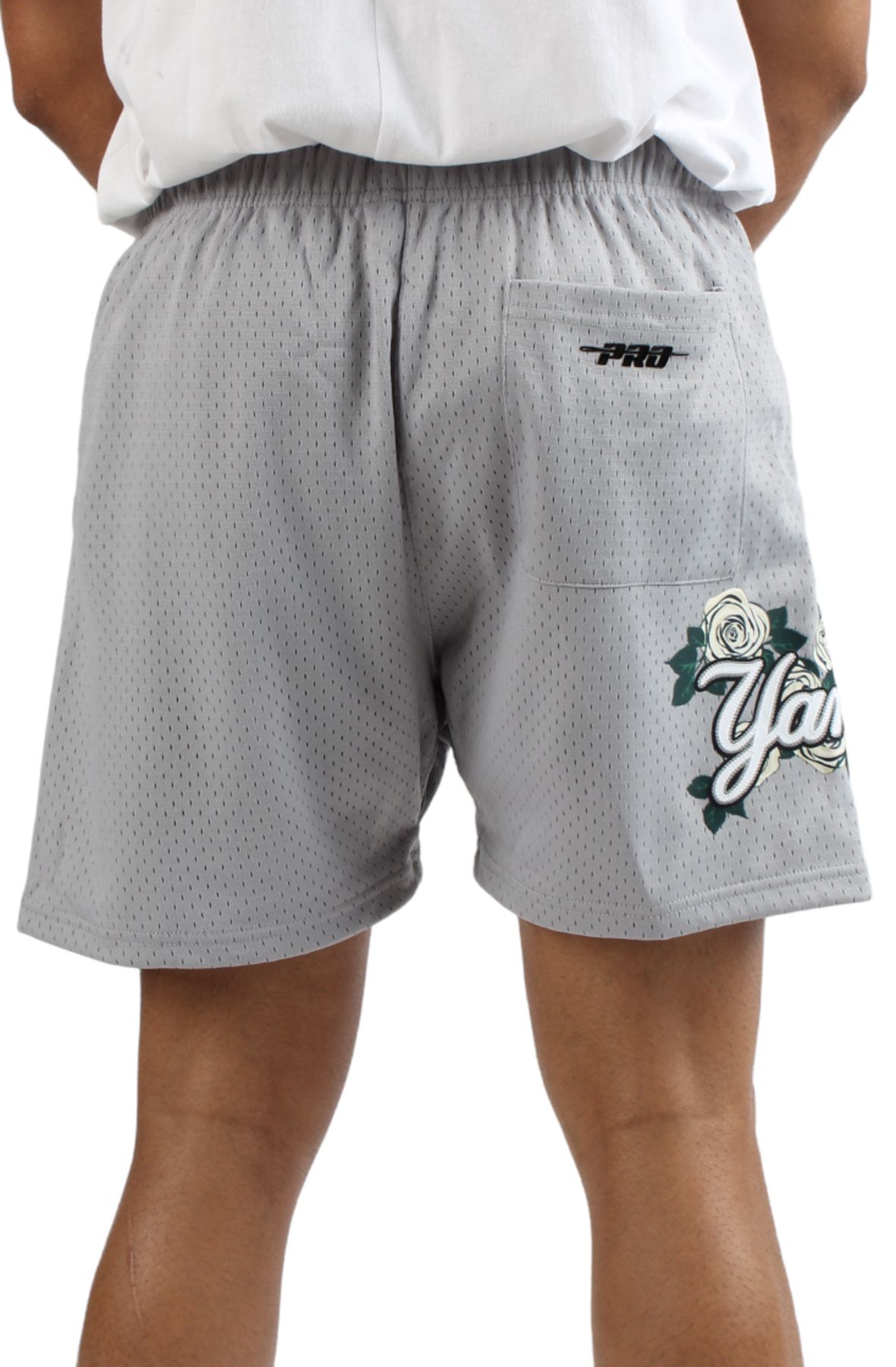 PRO STANDARD Yankees Roses Mesh Shorts LNY335371-GRY - Shiekh