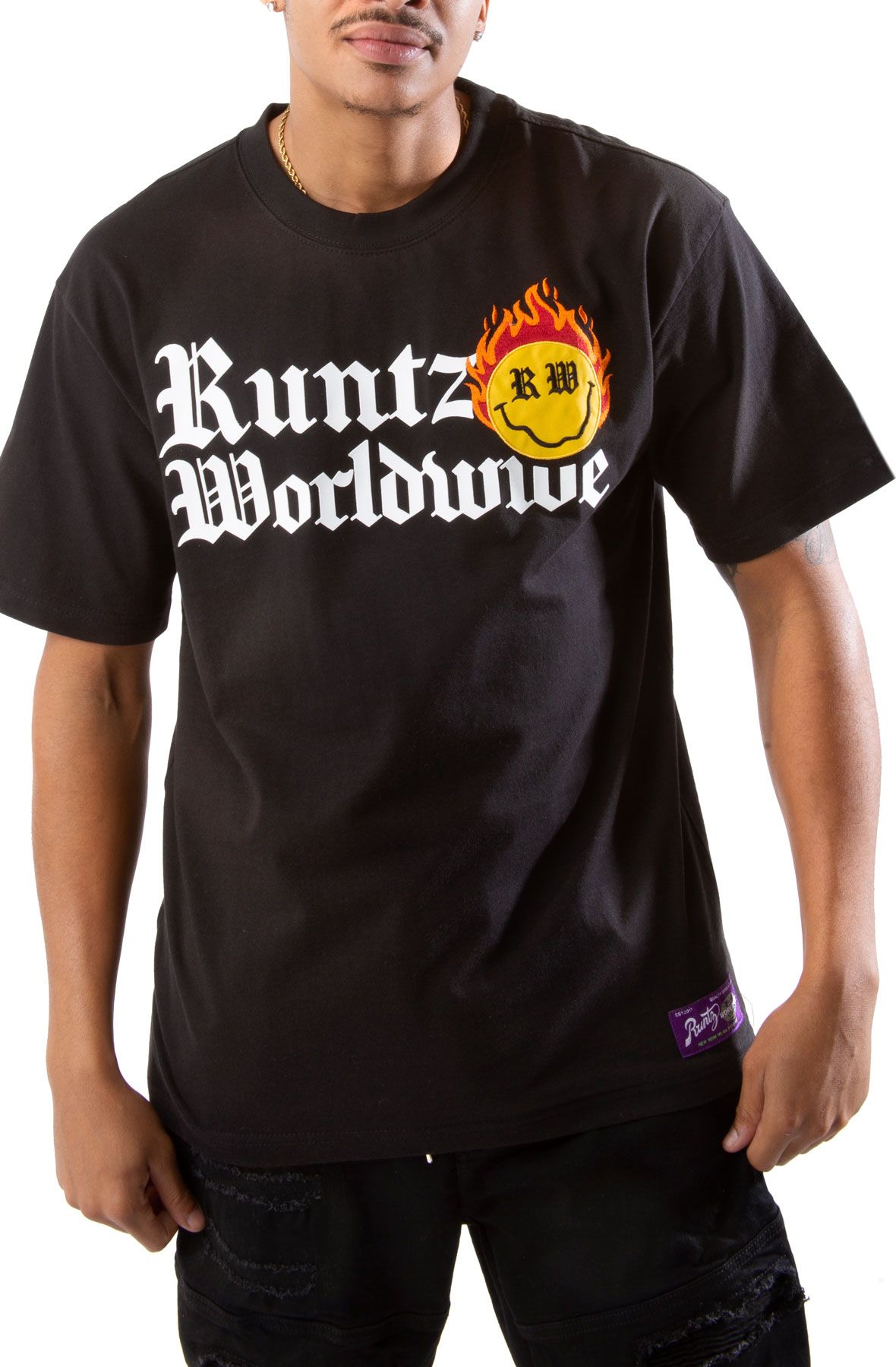 RUNTZ World Tee 321-40252-BLK - Shiekh
