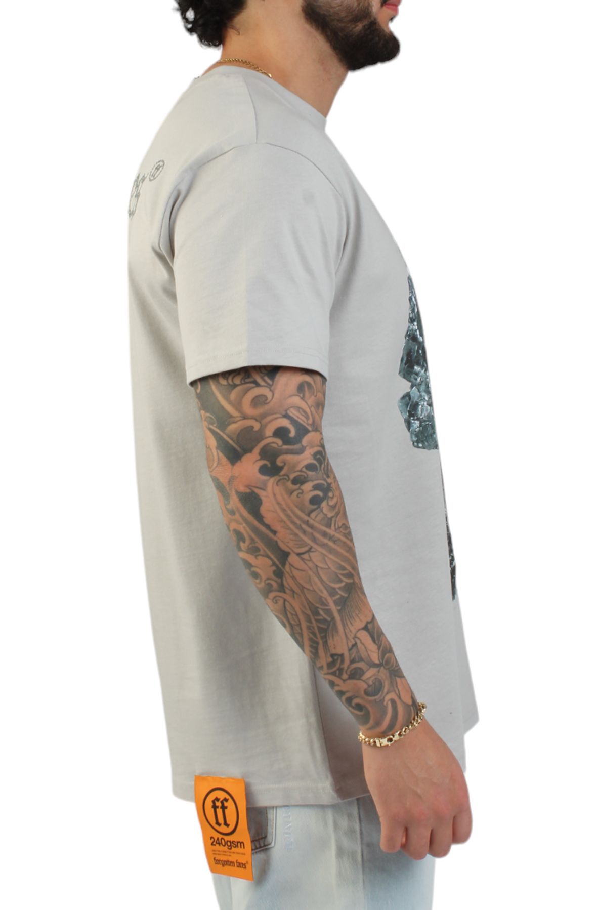 FORGOTTEN FACES Iced Skull Drip T-Shirt FOF0124-ASH - Shiekh