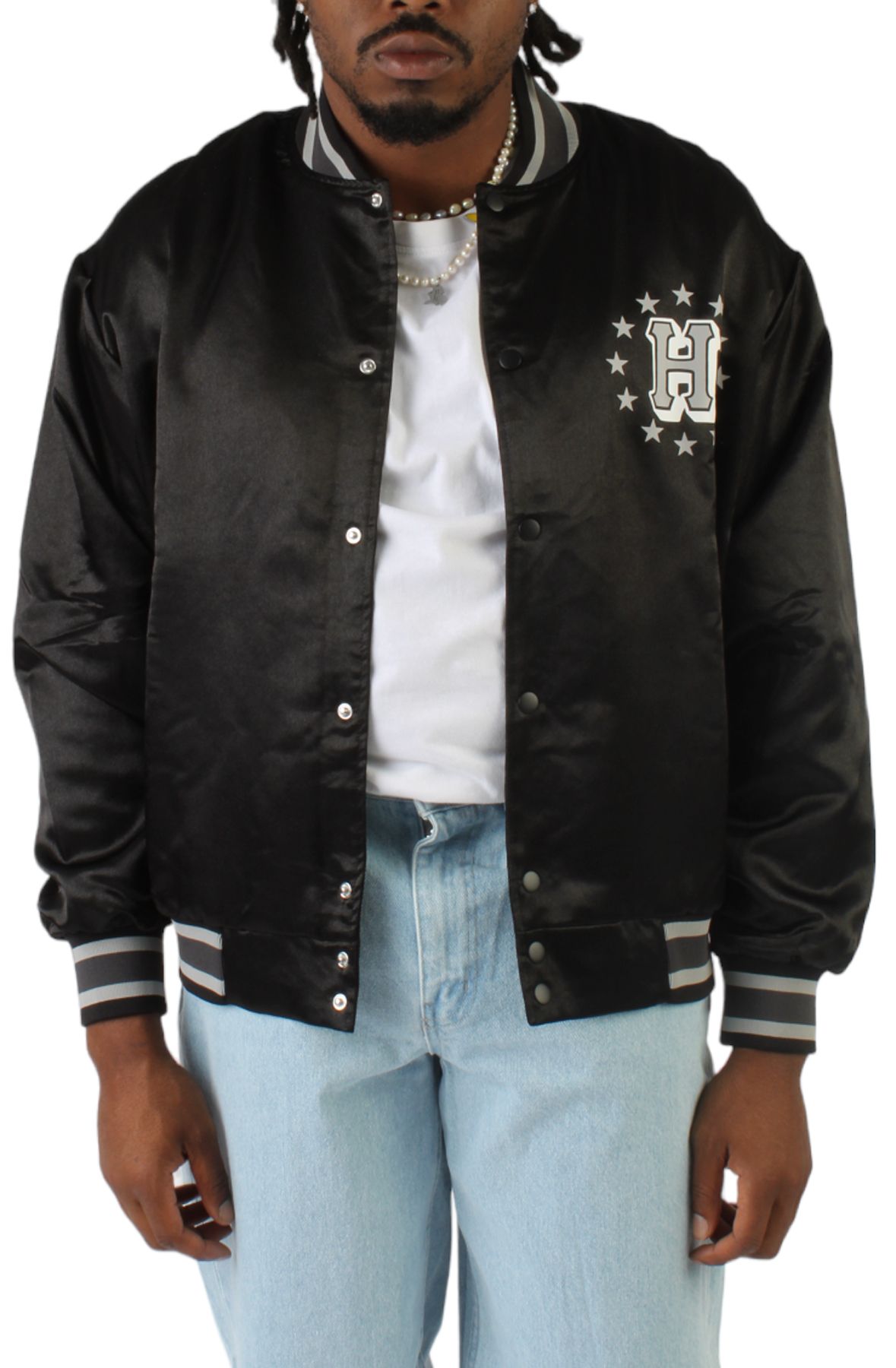 HUF Galactic Stack Baseball Jacket JK00409 - Shiekh