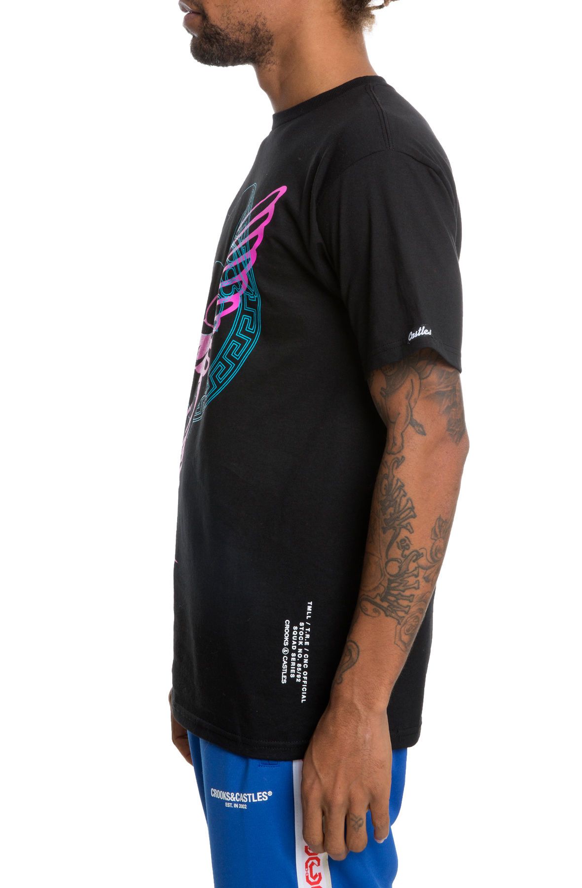 CROOKS & CASTLES The Royal Highness Tee in I1870706-BLK - Shiekh
