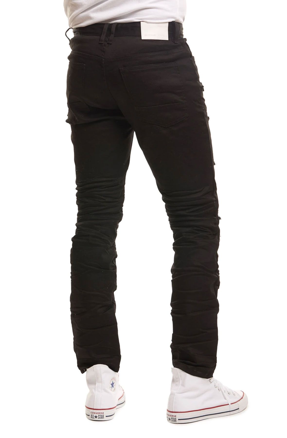 SMOKE RISE Sean Knee Panel Jean JP20223-BLK - Shiekh
