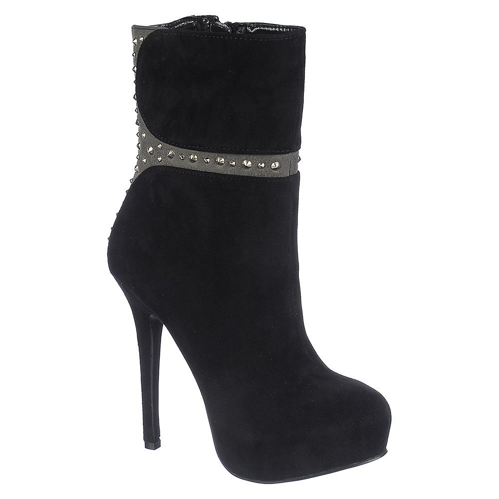SHOE REPUBLIC Women's High Heel Ankle Boot Houston HOUSTON/BLACK - Shiekh