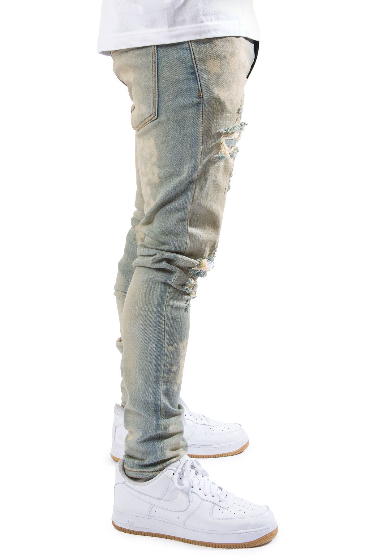 CRYSP DENIM Kovo Ripped Denim Jeans CRYSPSM121-126 - Shiekh
