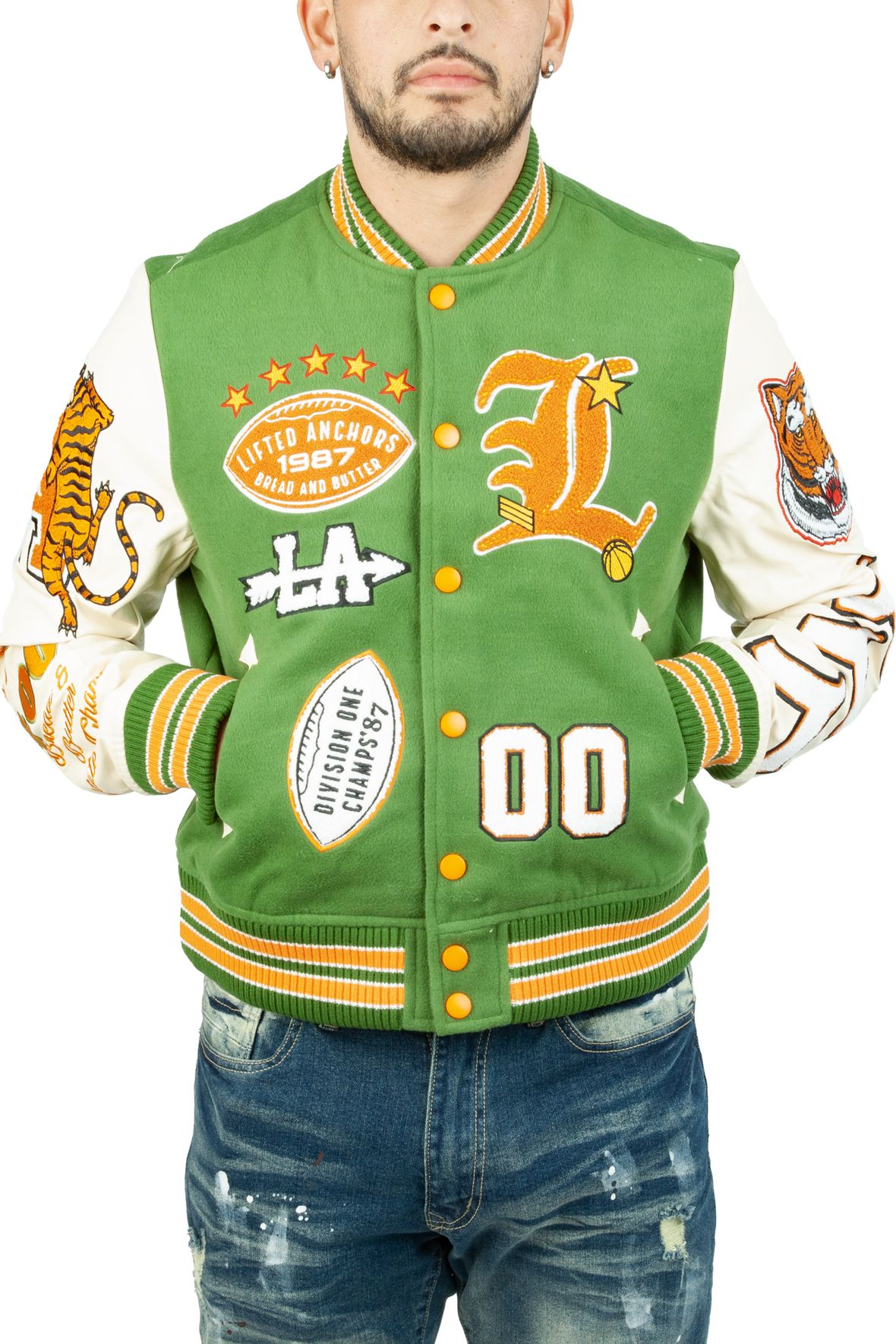 LIFTED ANCHORS Champion Letterman Jacket LAFL22-14 - Shiekh